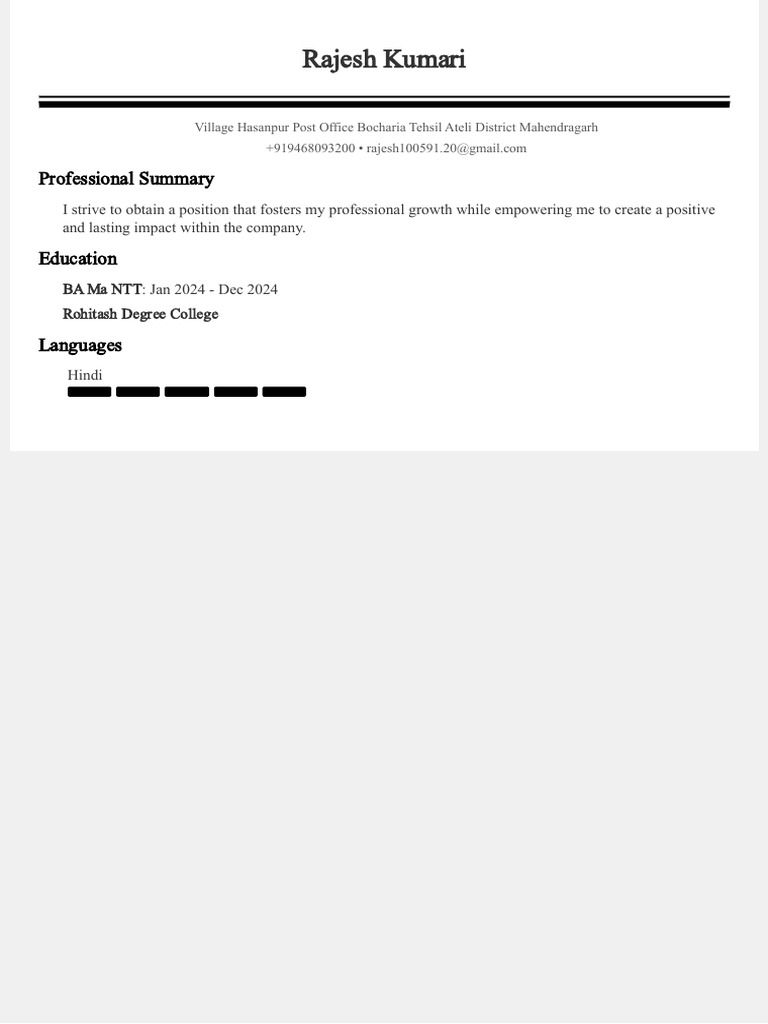 Rajesh Resume 604 | PDF