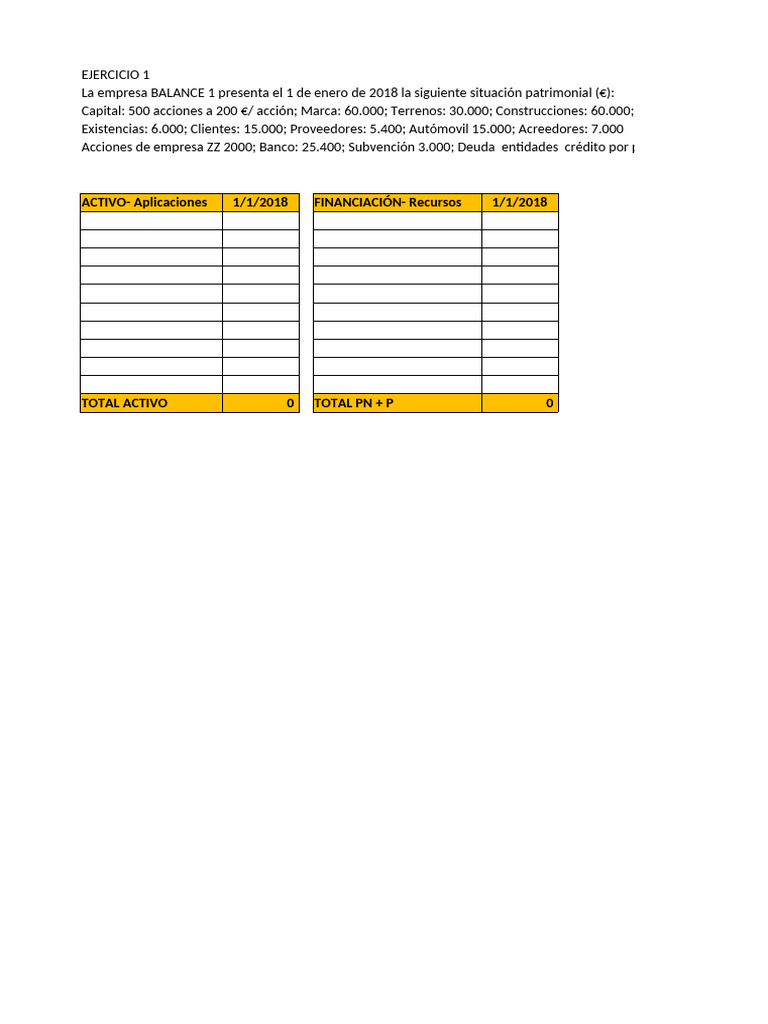 Ejercicios Repaso BS 2 | PDF | Hoja de balance | Bancos