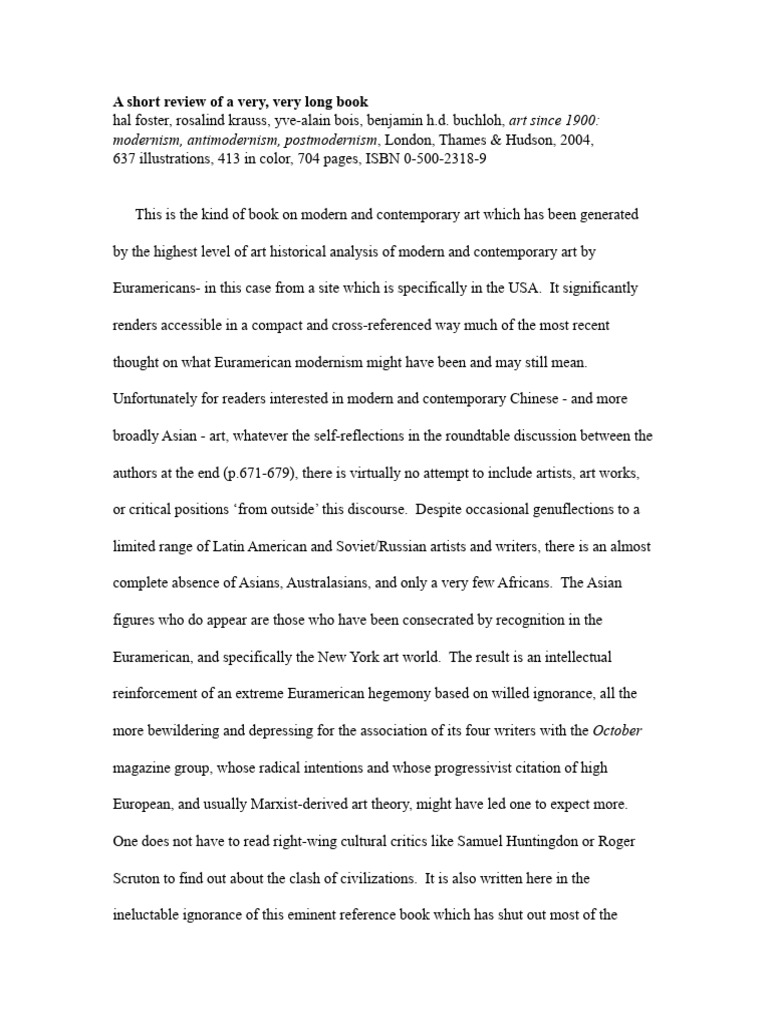 Art Since 1900 Modernism Anti Modernism | PDF | Liberal Arts Education