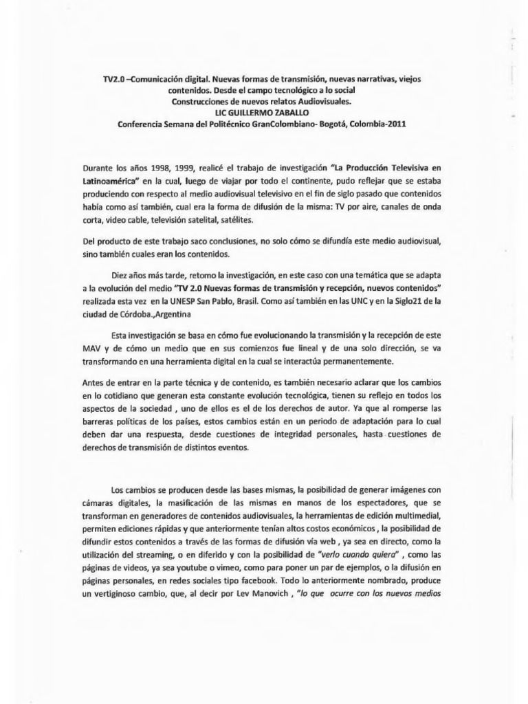 RAV I - Apunte Completo | PDF | Televisión | Estereoscopia