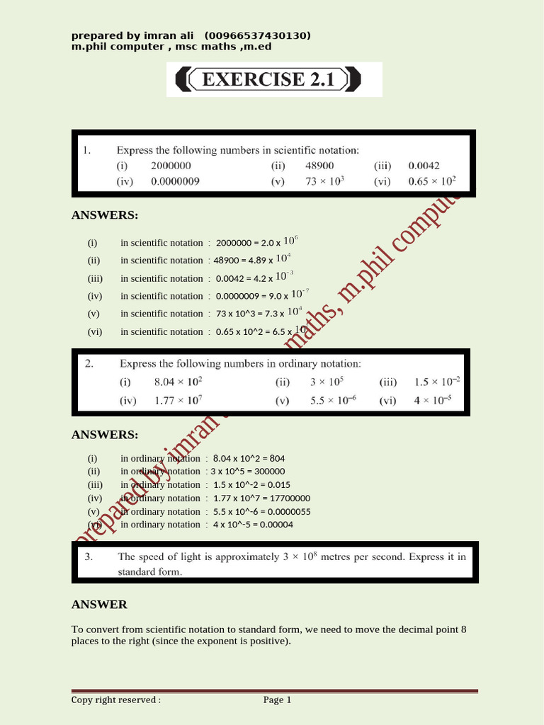 mth 9th solutions exercise 2.1 | PDF