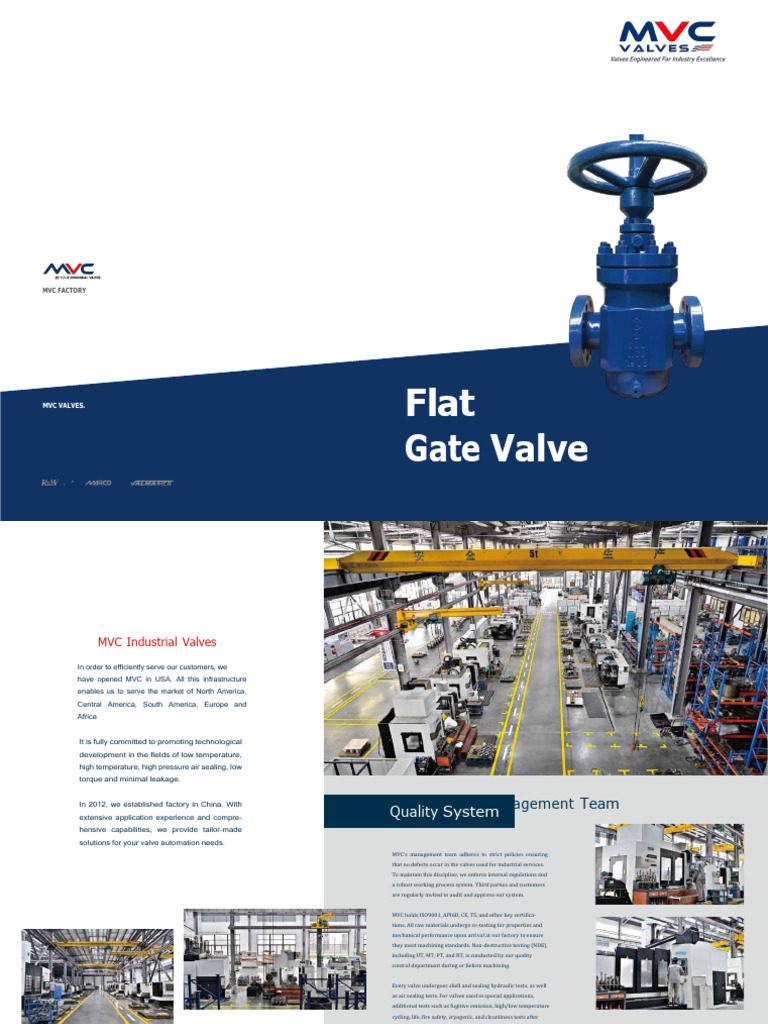 MVC Flat Gate Valve | PDF | Valve | Plumbing