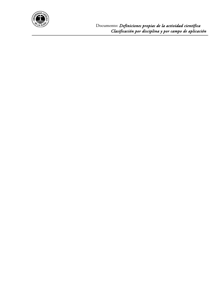 Definiciones Propias de La Actividad Científica | PDF | Investigación y desarrollo | Agricultura