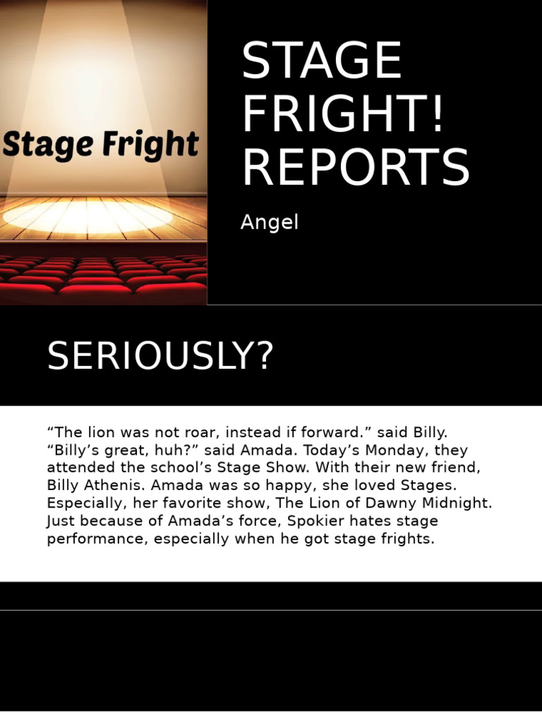 Stage Fright! Reports | PDF