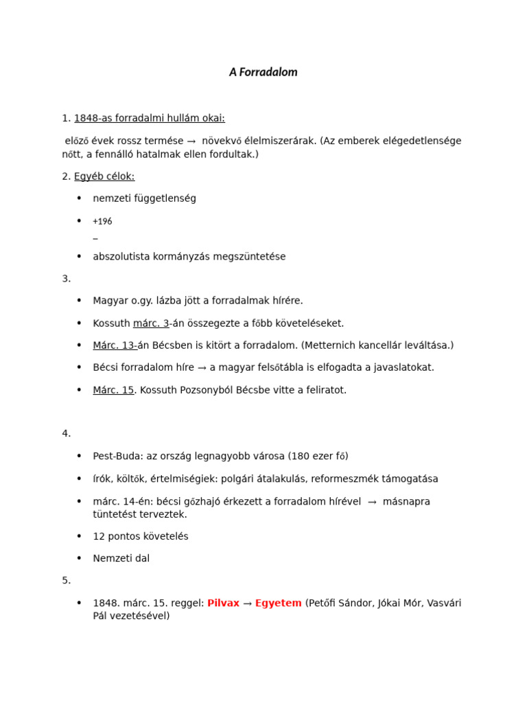 A Forradalom Kezdete | PDF