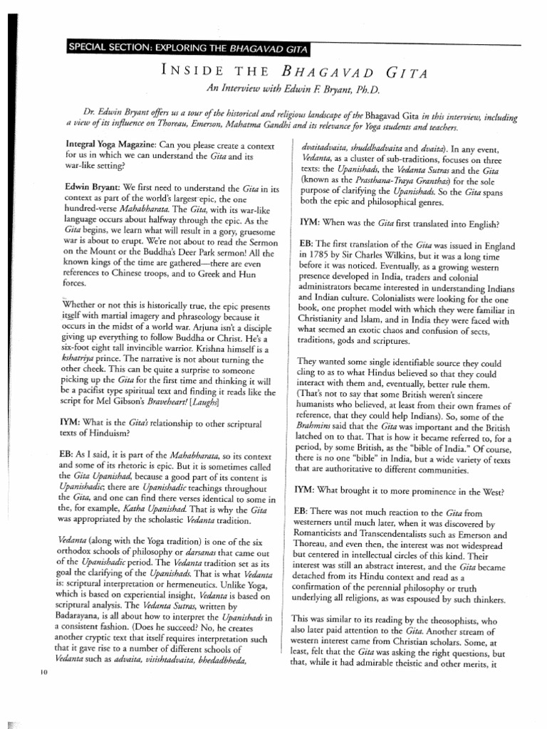 Inside the Bhagavad Gita