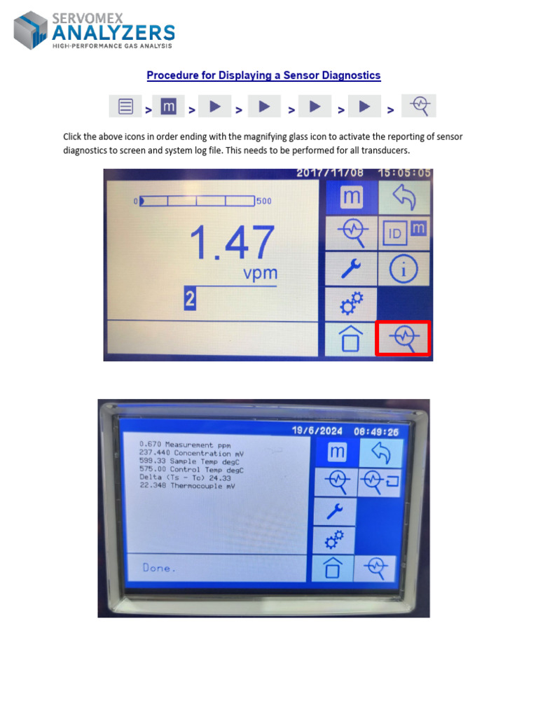 Display Sensor Diognostics | PDF