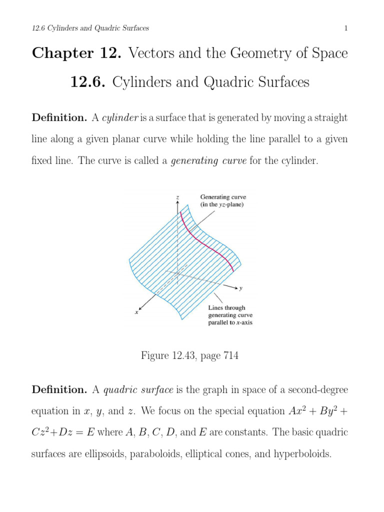 Quadric Surfaces | PDF
