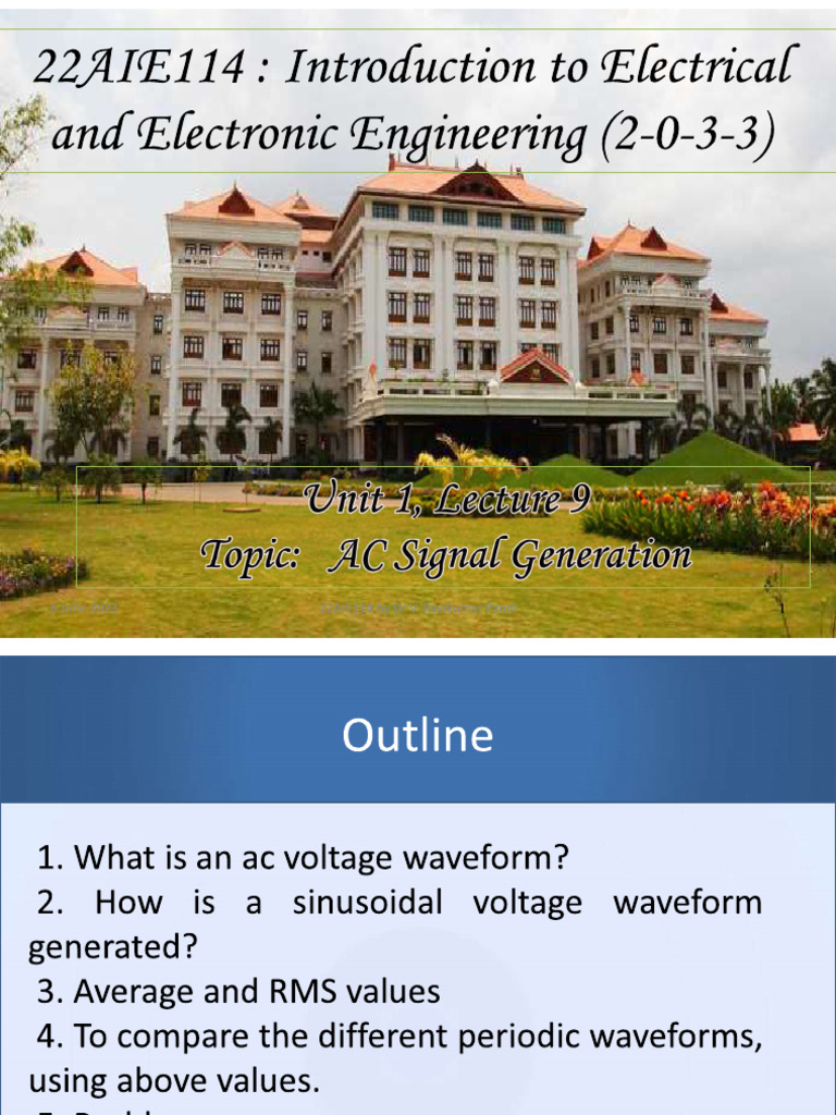 Lect 6 AC Signal Generation | PDF