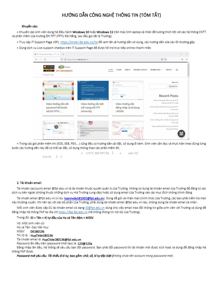 Huong Dan CNTT 08.2022 | PDF