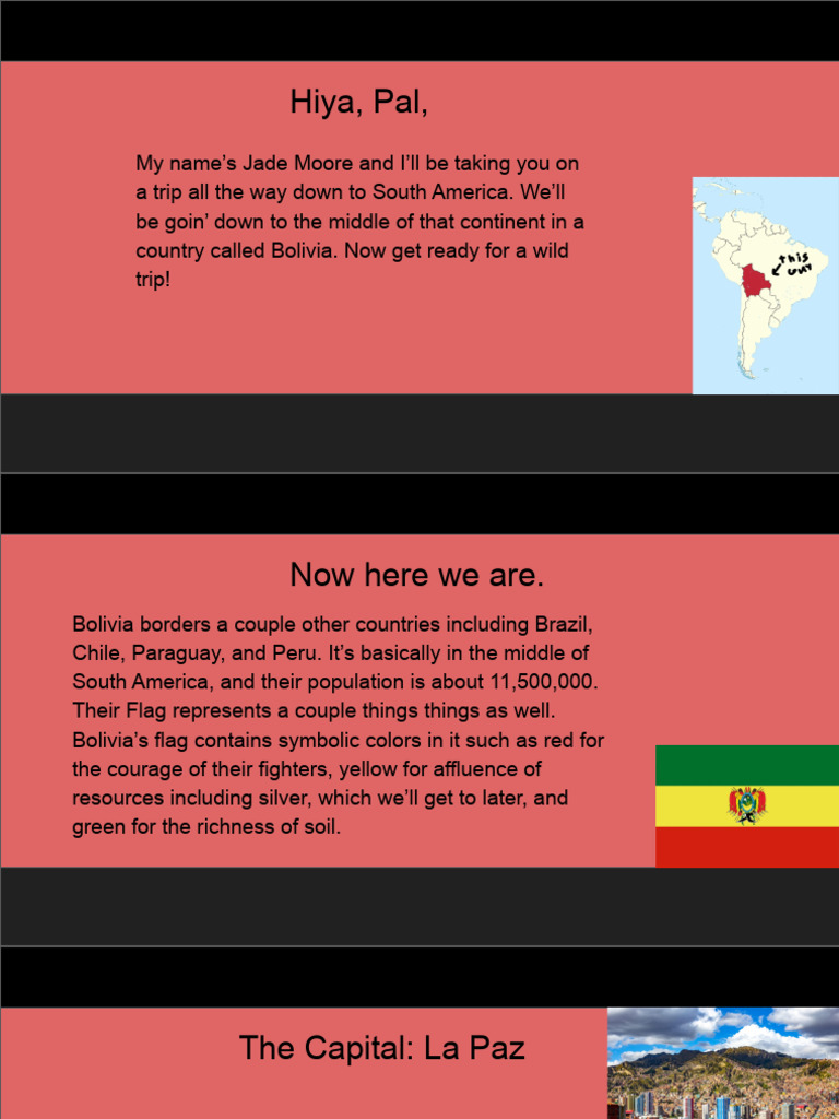 Bolivia - Geography Virtual Tour Project | PDF