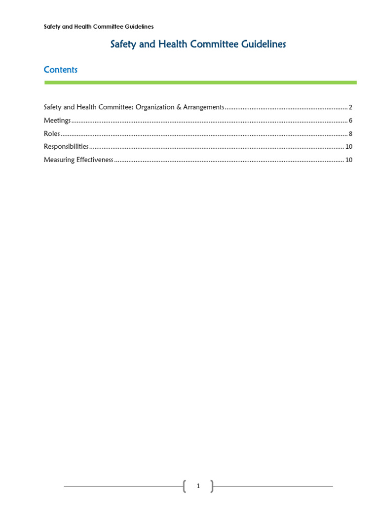 OSH Committee Manual For Workplaces in Kenya | PDF | Occupational ...