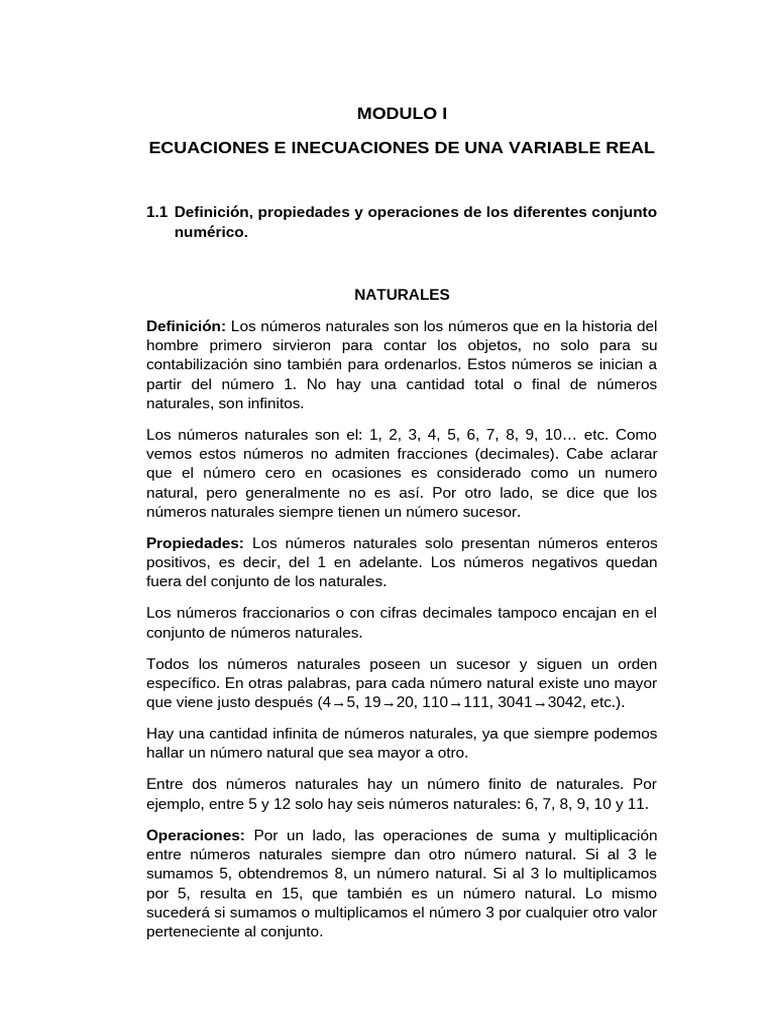 Conjuntos Numéricos y Operaciones Matemáticas | PDF | Número racional ...