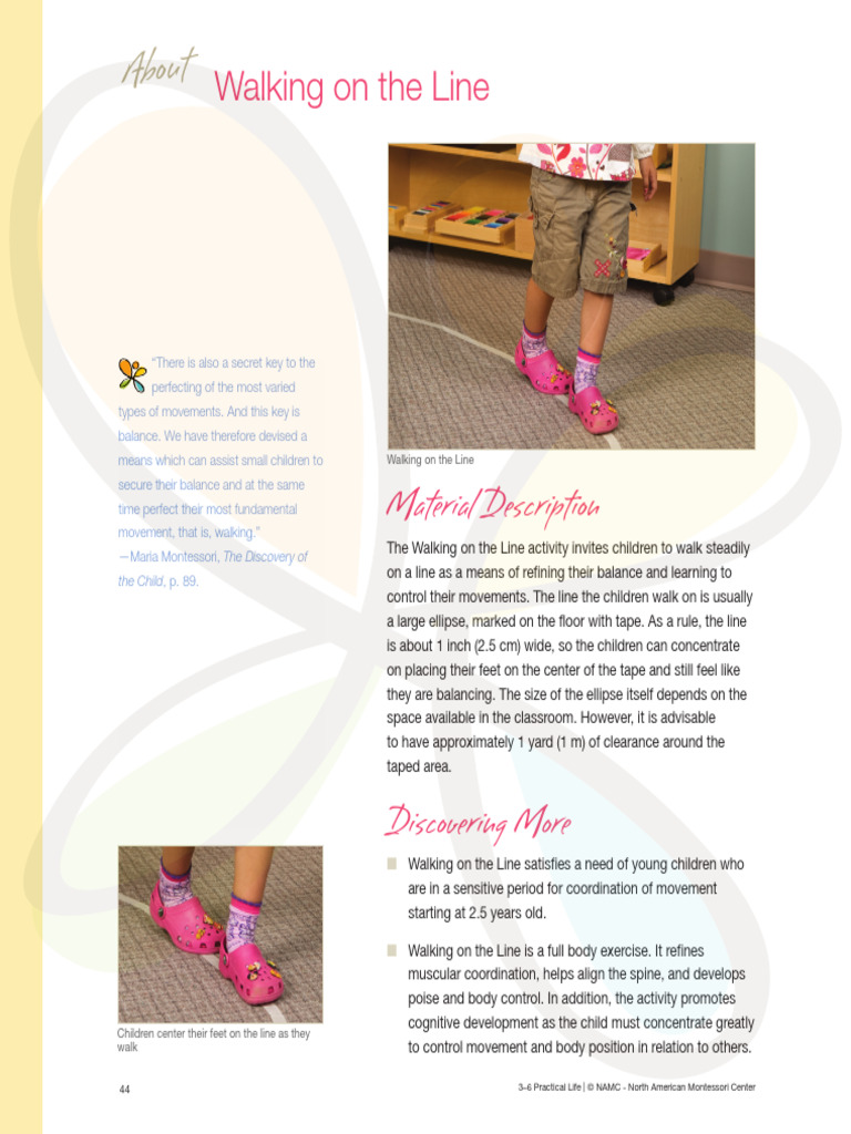 Namc Montessori Early Childhood Practical Life Sample | PDF | Learning