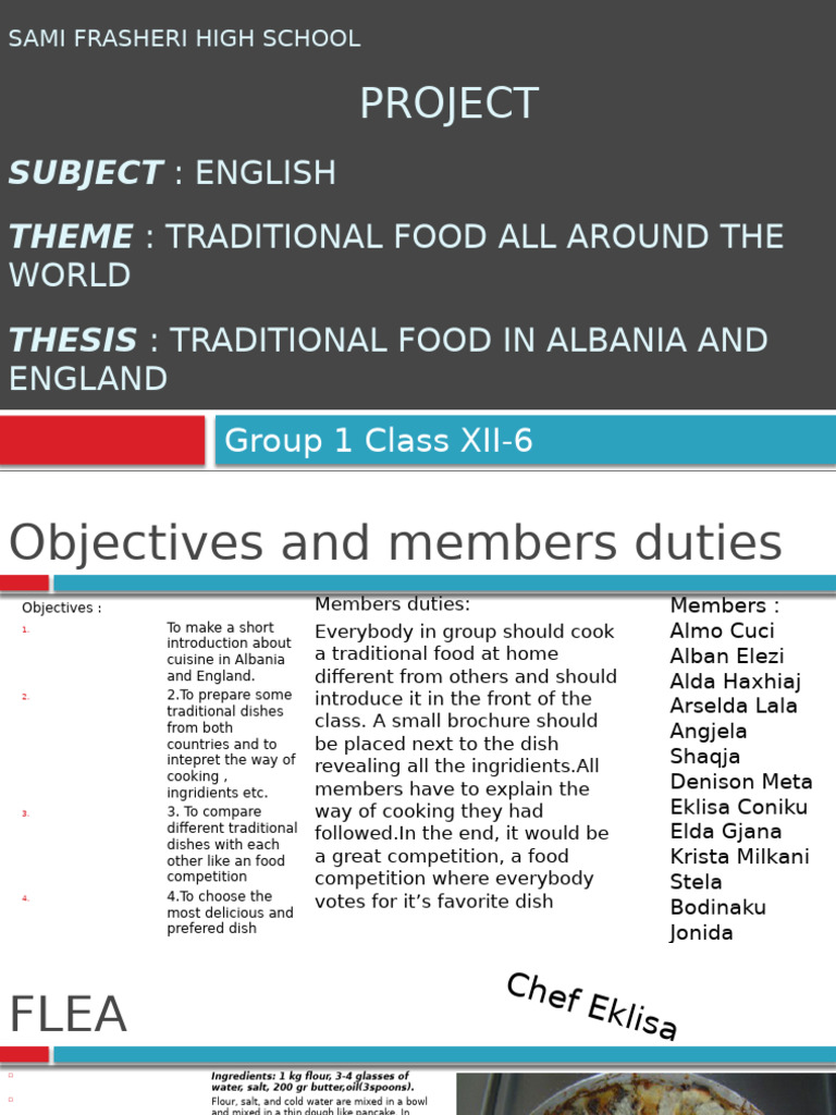 Traditional Foods of Albania and England | PDF | Teaspoon | Baking