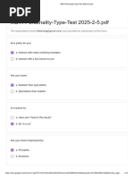MBTI Personality Test: 70 Questions | PDF | Personality Type | Psychology