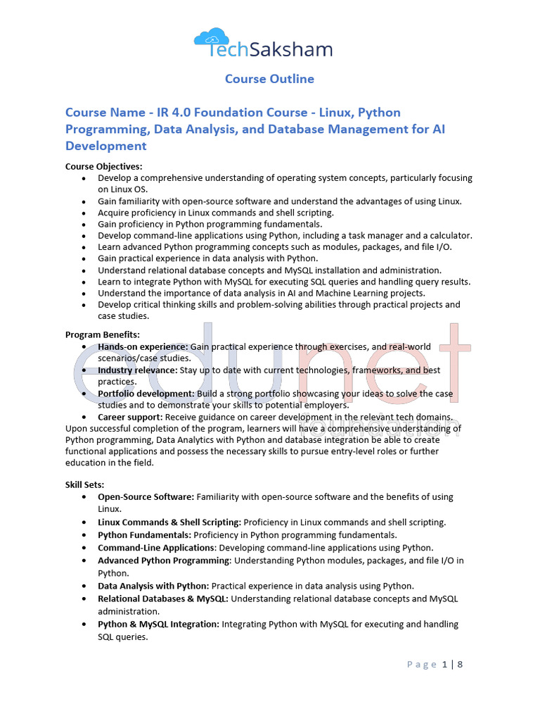 IR 4.0 Foundation Course Overview | PDF | Databases | Object Oriented ...