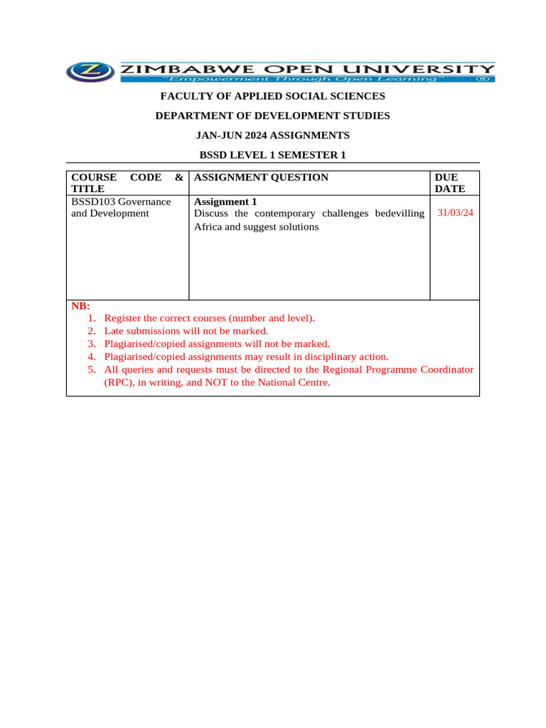 BSSD 103 ASS 1 | PDF