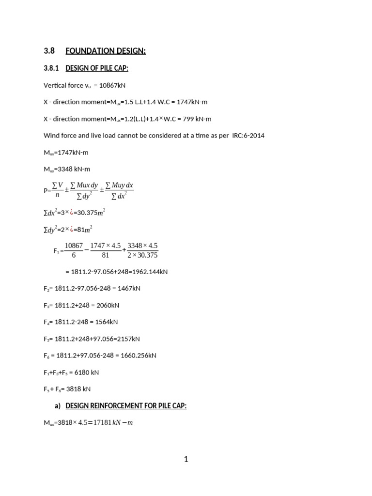 Bridge Pile Cap and Foundation Design | PDF | Solid Mechanics ...