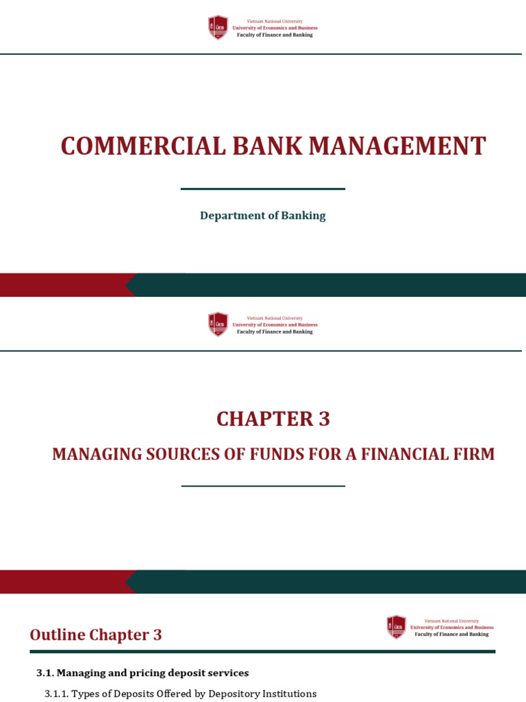 CHAPTER 3 Managing Source of Funds | PDF | Repurchase Agreement | Banks