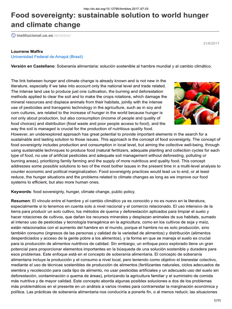 Food_sovereignty_sustainable_solution_to_world_hun | PDF | Food ...
