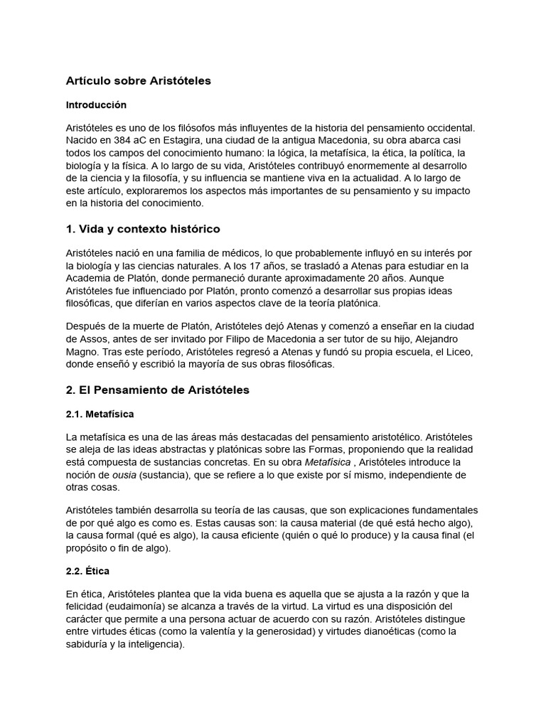Documento Sin Título | PDF | Aristóteles | Science