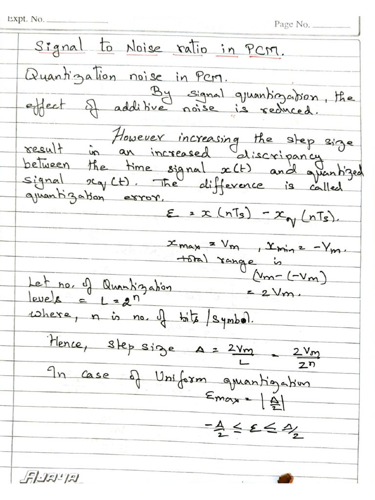 Noise in PCM (1) | PDF