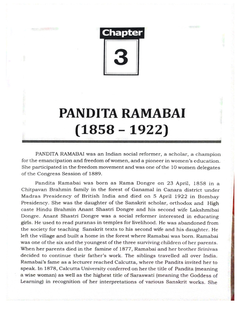 Pandita Ramabai | PDF