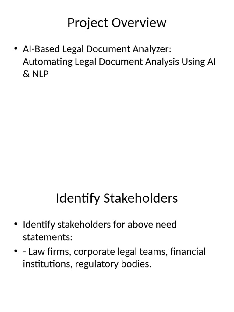 Updated AI Legal Document Analyzer Presentation | PDF | Artificial Intelligence | Intelligence ...