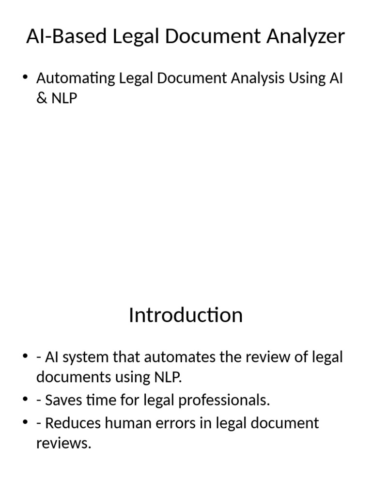 AI Legal Document Analyzer | PDF