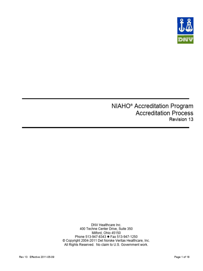 DNV Niaho - Accreditation - Process | PDF | Patient | Medical Record