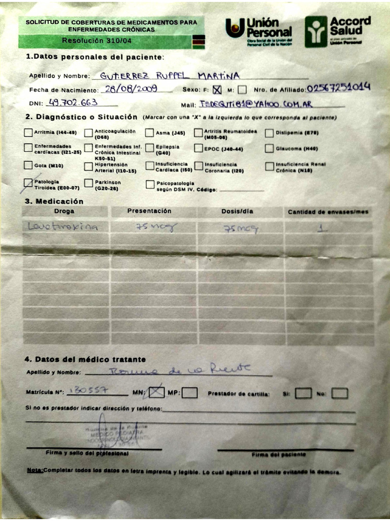 Solicitud de Cobertura 1 | PDF