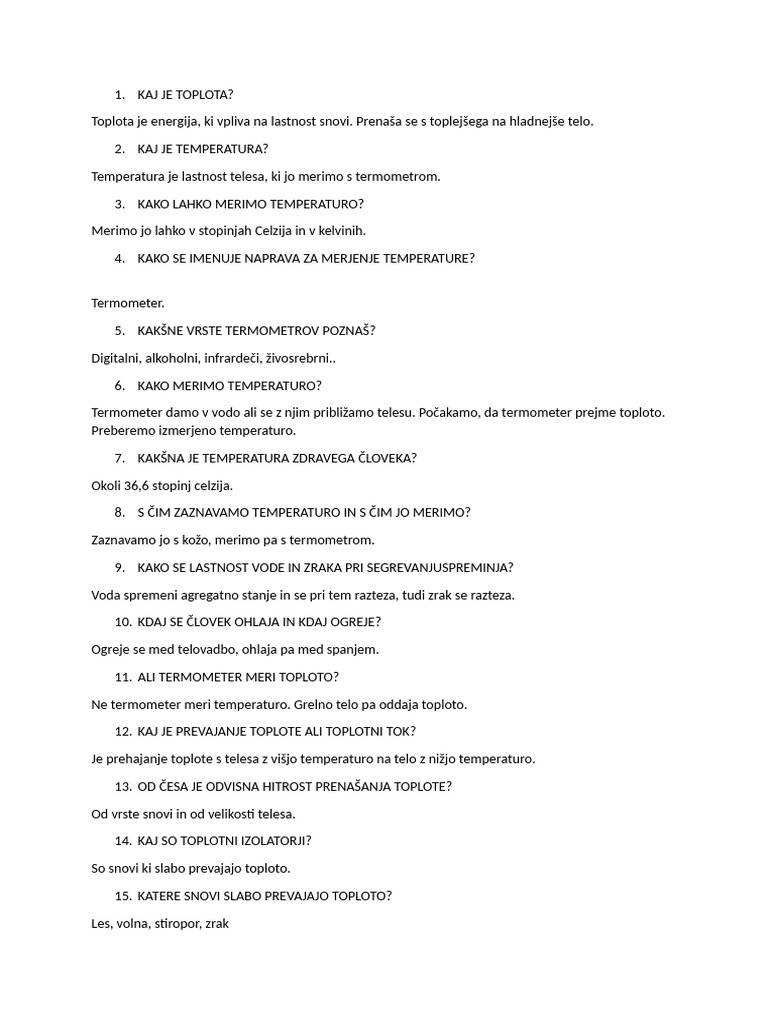 Kaj Je Toplota | PDF