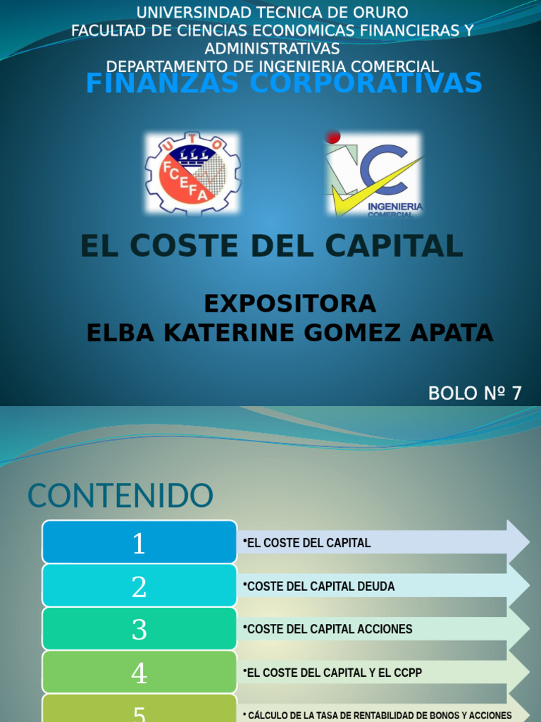 Coste del Capital en Finanzas Corporativas | PDF