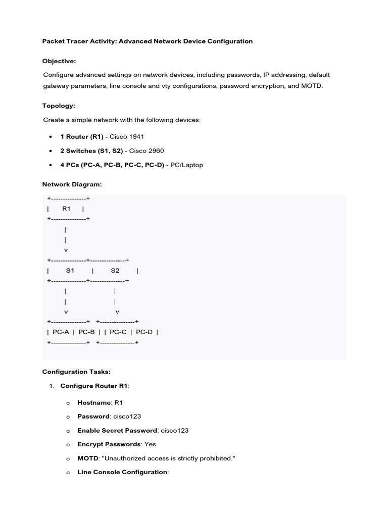 Module 02 Activity Packet Tracer | PDF | Computer Network | Router (Computing)