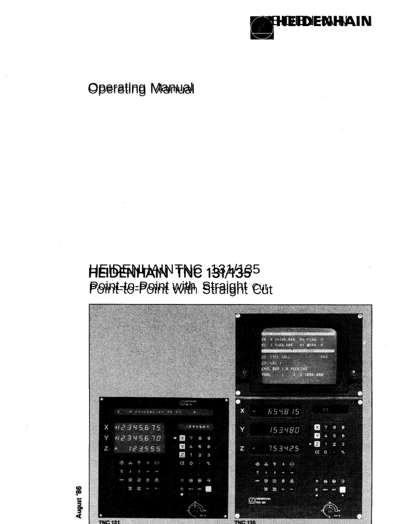 Operating Manual: Heidenhain | PDF | Computing