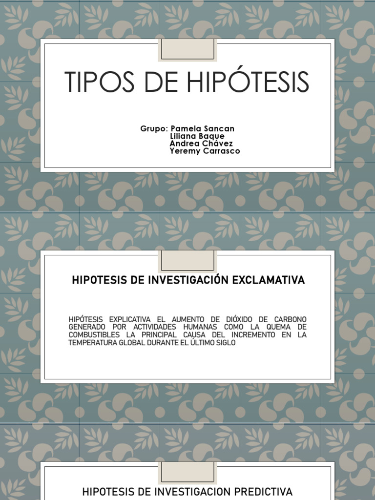 Ejemplo de Hipotesis | PDF