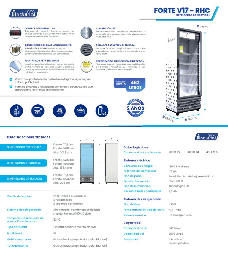 Refrigerador Vertical FORTE V17 | PDF | Uso eficiente de energía ...