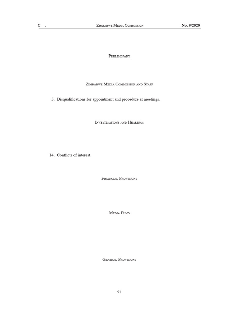 Zimbabwe Media Commission Act Overview | PDF | Freedom Of Speech ...