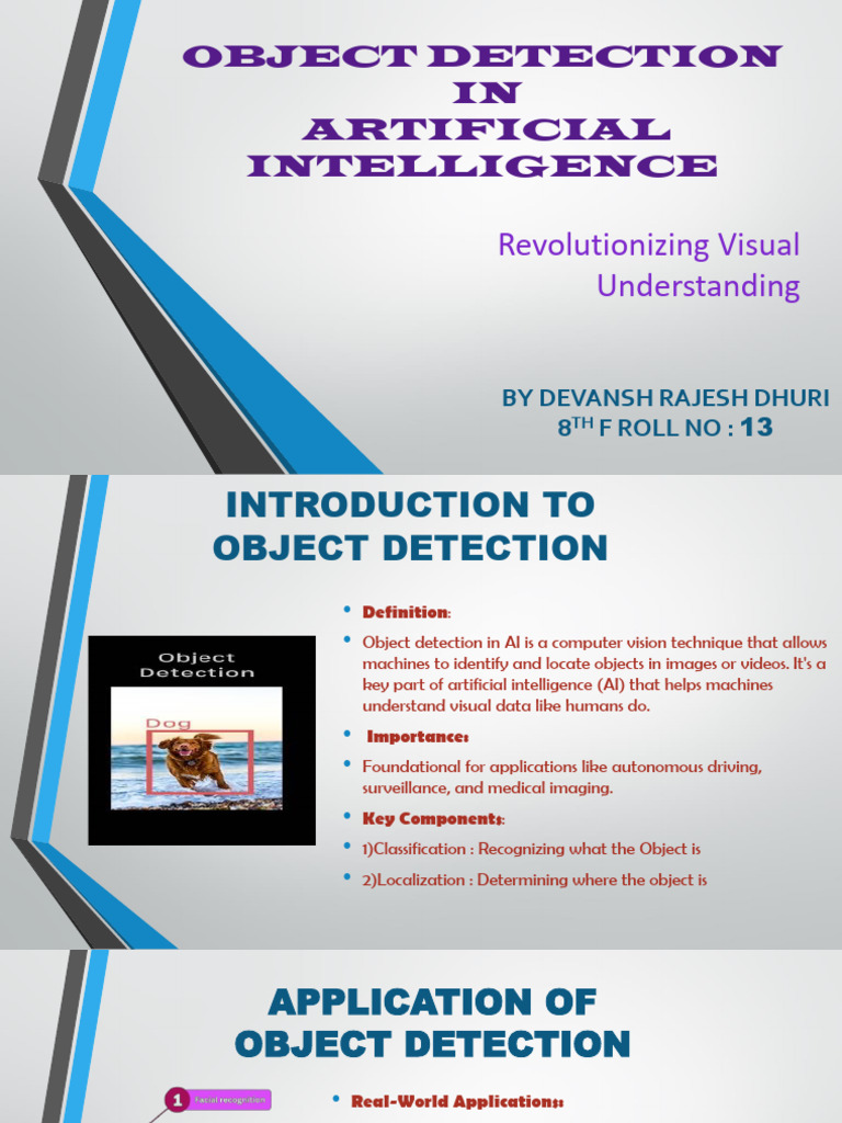 Devansh Rajesh Dhuri 8TH F Roll No.13 (Object Detection in Ai) | PDF | Artificial Intelligence ...