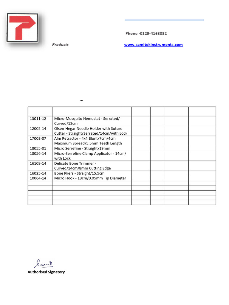 QUOTATION 2 - Rabbit surgery tools 2 | PDF