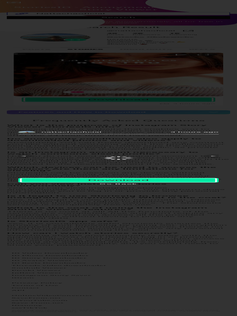 Anonymous Instagram Story Viewer StoriesIG | PDF | Privacy | Mobile App