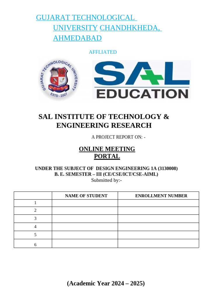 DE 1A 3130008 SAMPLE REPORT W24 Branch CE - CSE.ICT - CSE-AIML | PDF | Usability | Videotelephony