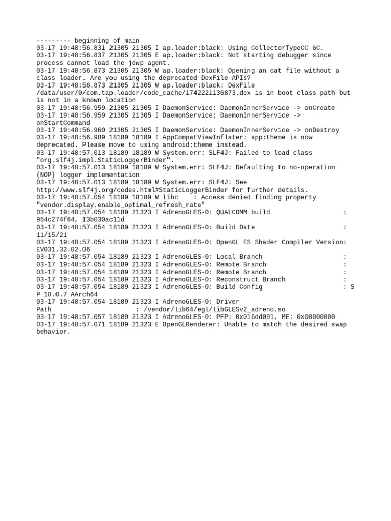 Com - Tap.loader Logcat | PDF
