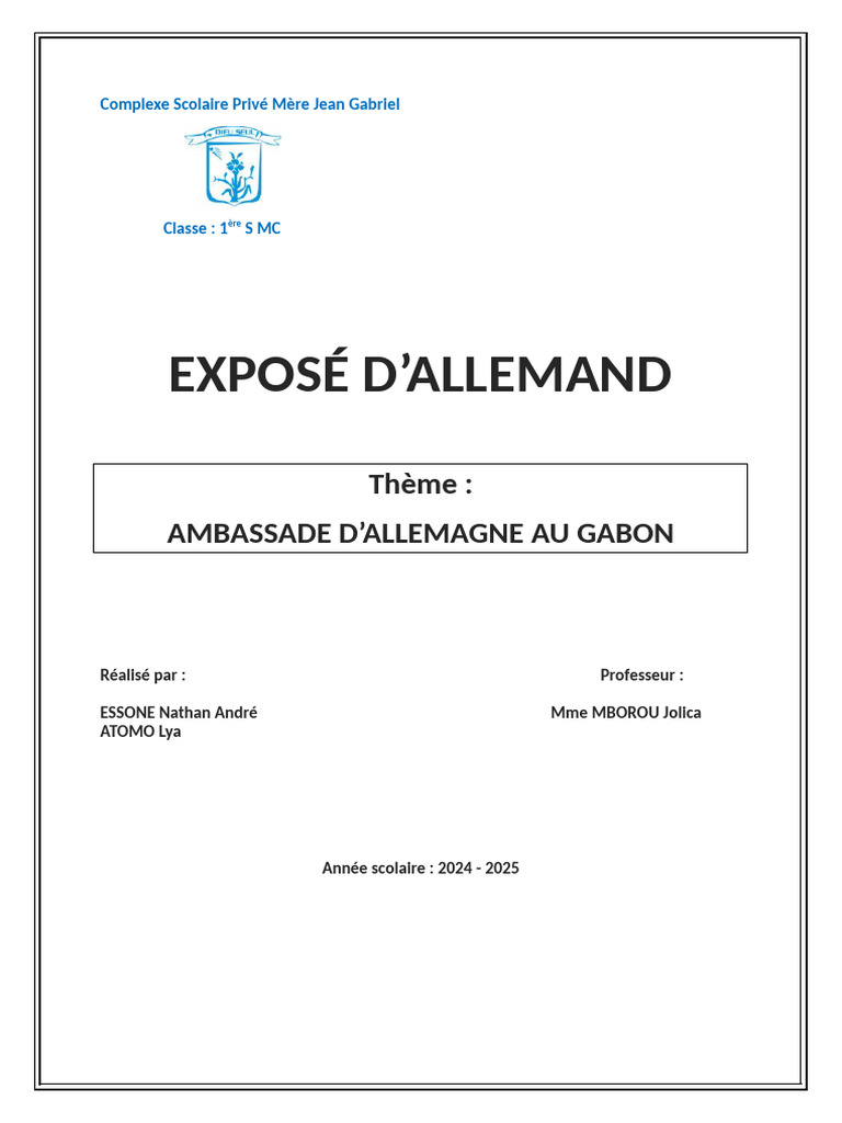 Page de Garde Exposé | PDF