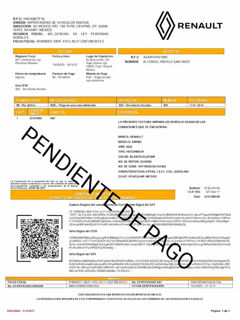 Renult Factura-Processed | PDF