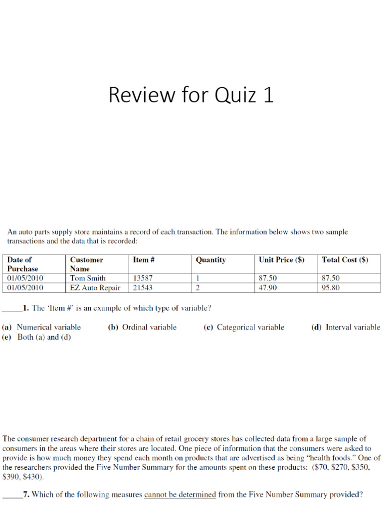 Sample Variance Formula Review | PDF