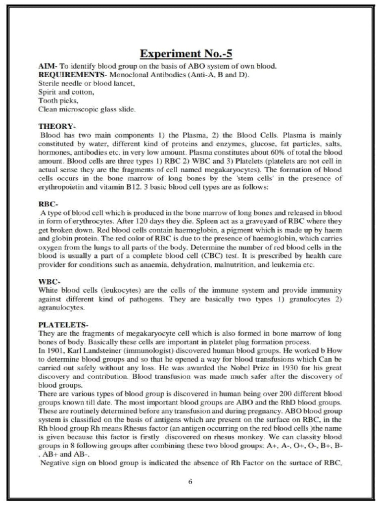 hap experiment lab | PDF | Blood Type | Lymph