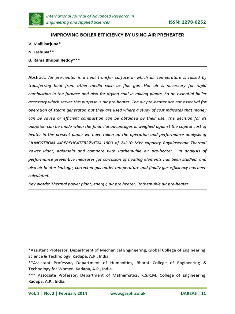 Improving Boiler Efficiency by Using Air | PDF | Boiler | Combustion