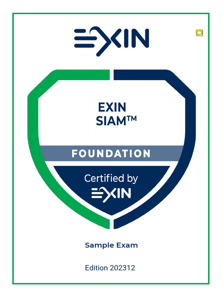 EXIN SIAM Foundations Questions | PDF | Service Level Agreement | Governance
